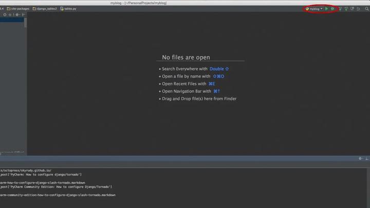 How to configure Django and Tornado in PyCharm Community Edition